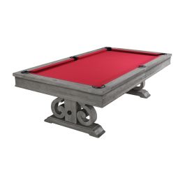 The Barnstable Pool Table 8ft with Dining Top; Silver Mist