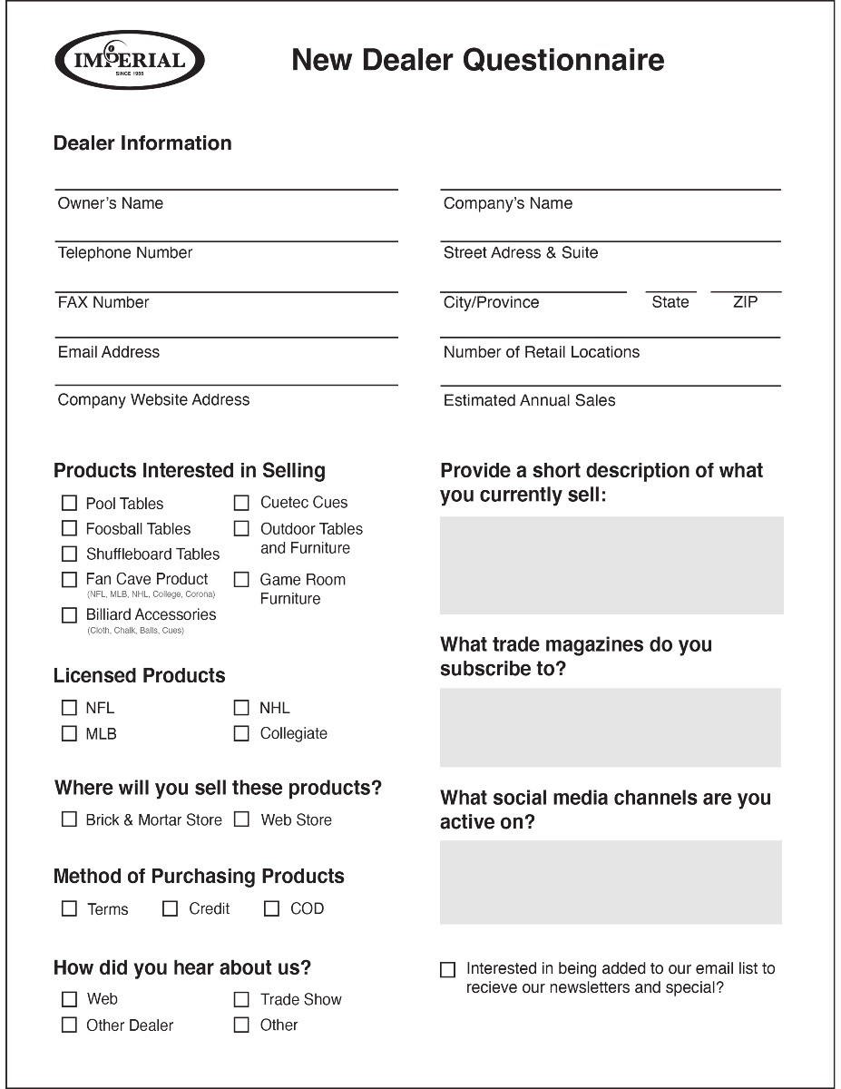 Become and Imperial Dealer
